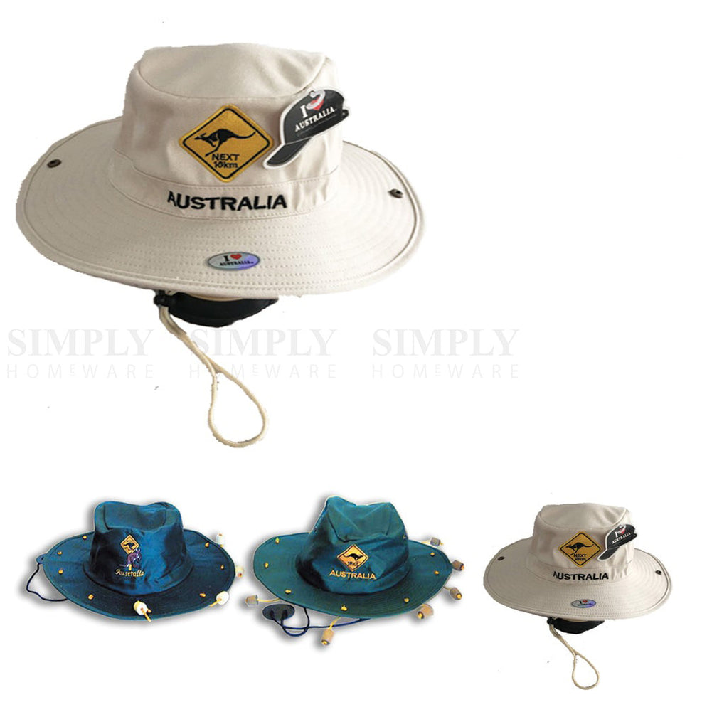 Home Australian Souvenirs Cork Hat Wide Brim Aussie Day Camping Safari ...