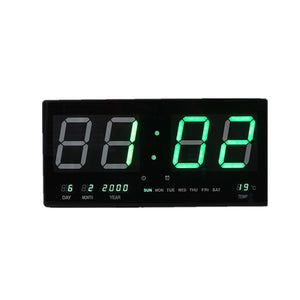 Jumbo Digital Clock Large Wall Clocks LED Display Alarm Thermometer ...